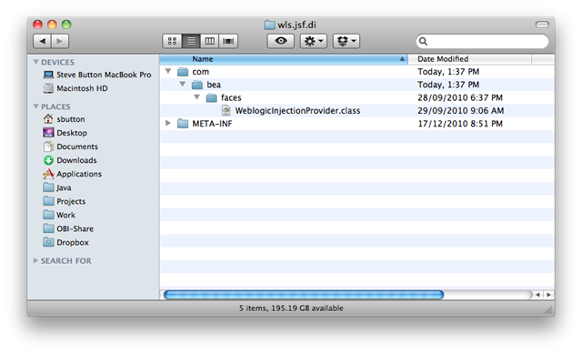 The Buttso Blathers: JSF with Managed Beans and Dependency Injection and WebLogic Server